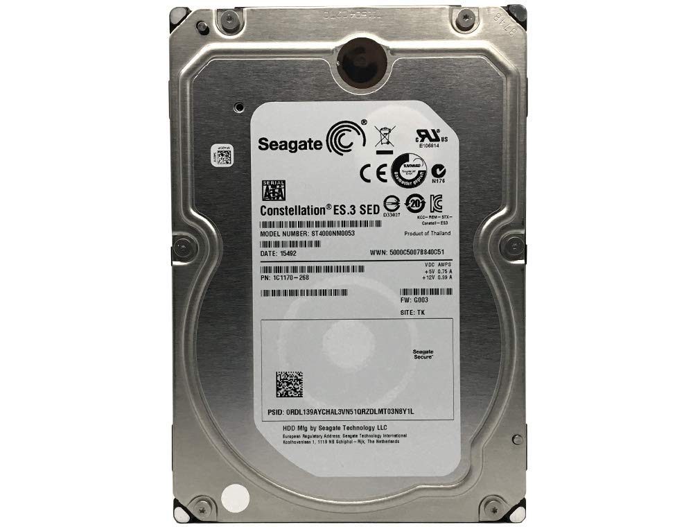 Seagate Constellation ES.3 ST4000NM0053 4TB SATA 6Gb/s 128MB Cache 7200RPM 3.5inch Internal Enterprise Hard Drive - 5 Year Warranty (Renewed)