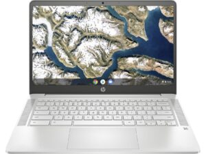 hp chromebook - 14a-na0020ca 14" intel pentium silver n5030 intel uhd graphics 605 4 gb ram 64 gb emmc chrome os bt webcam mineral silver