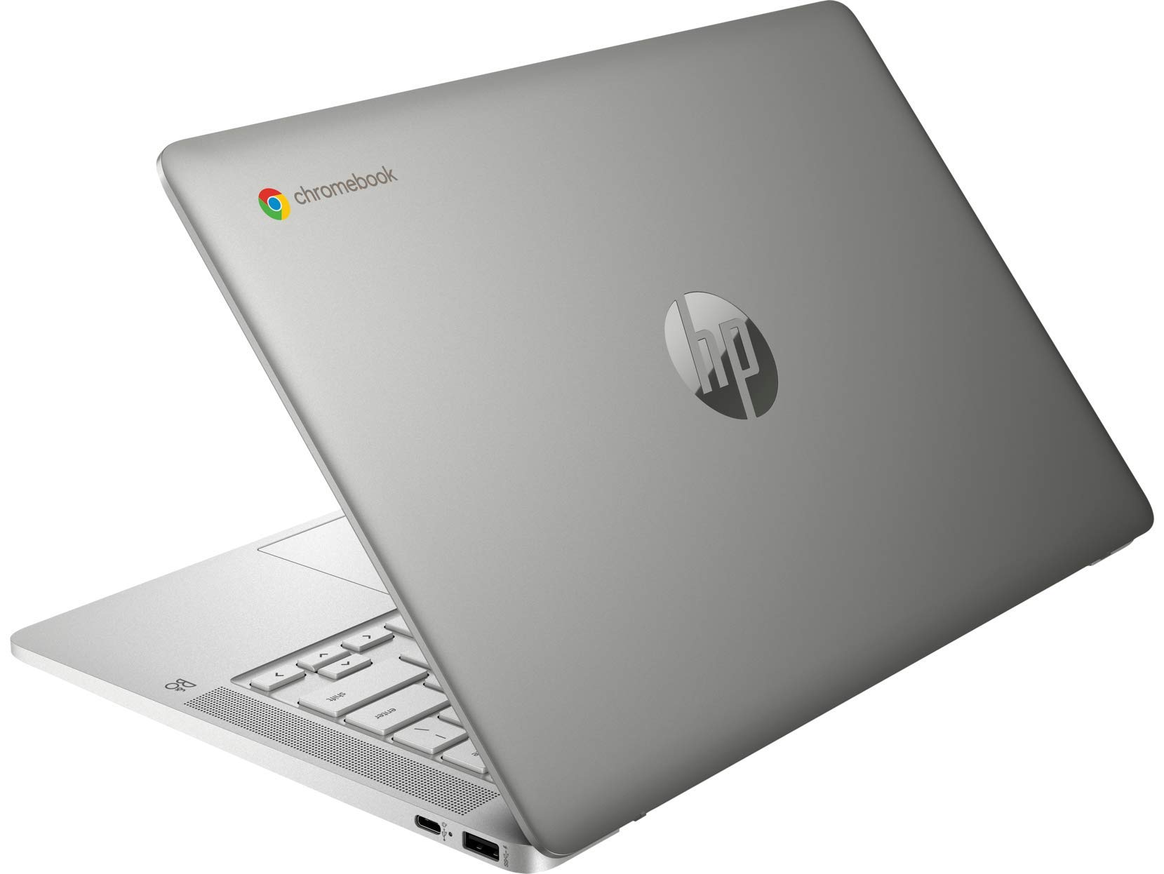 HP Chromebook - 14a-na0020ca 14" Intel Pentium Silver N5030 Intel UHD Graphics 605 4 GB RAM 64 GB eMMC Chrome OS BT Webcam Mineral Silver