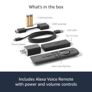 Certified Refurbished Fire TV Stick with Alexa Voice Remote (includes TV controls) | HD streaming device | 2020 release