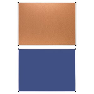 Amazon Basics Rectangular Cork board, Aluminum Frame, 35" x 47", Brown