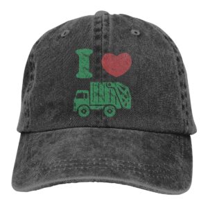 waldeal boys' printing i love garbage truck washed hat youth baseball cap black