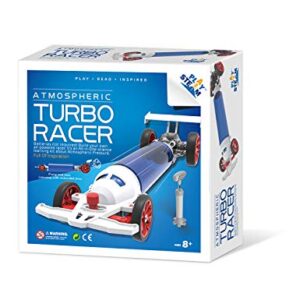 PLAYSTEM Atmospheric Turbo Racer Air Pressure Learning Kit-Assemble an air pressured race car - Engineering Stem Toys - Educational Gift for Kids & Teens, Boys & Girls