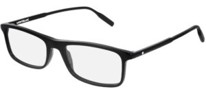 mont blanc frame (mb-0086-o 001) acetate shiny black