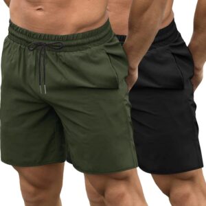 coofandy men's 2 pack gym workout shorts 7 inch quick dry athletic shorts lightweight running shorts with pockets