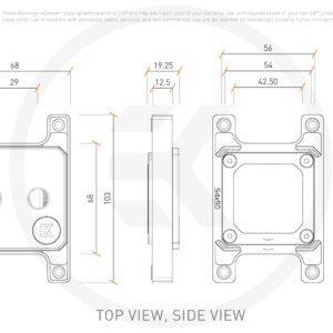 EKWB EK-Quantum Magnitude CPU Water Block, AMD CPU (AM4), D-RGB, Nickel/Plexi