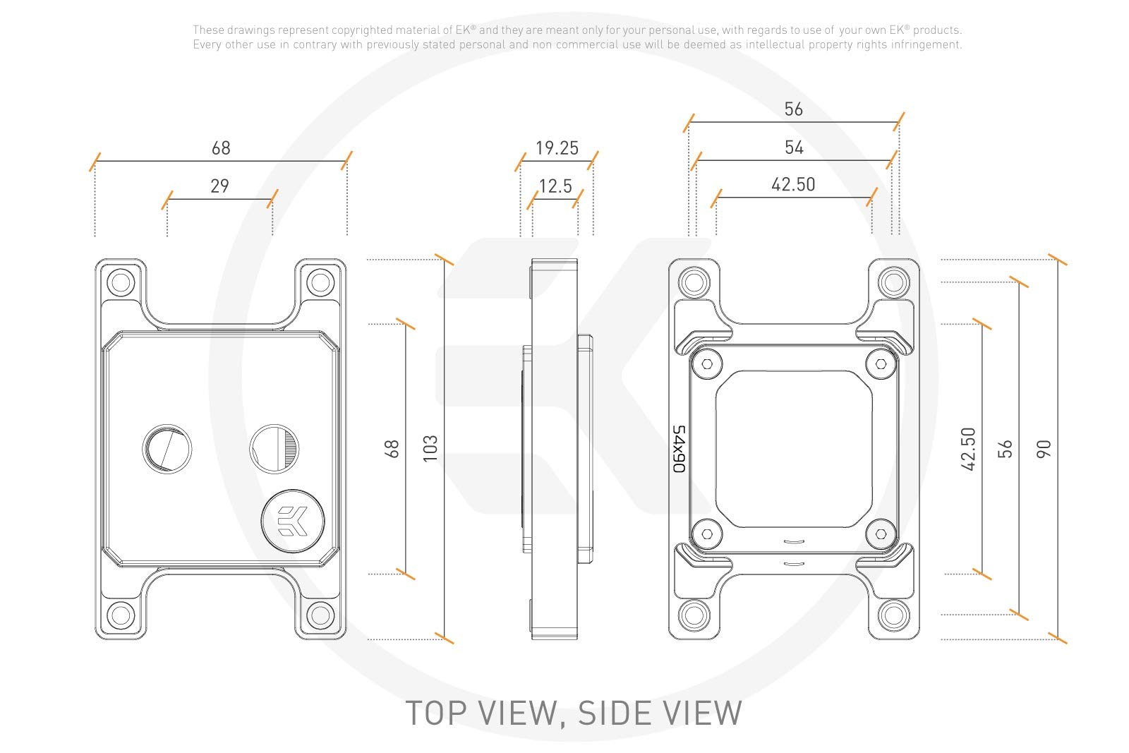 EKWB EK-Quantum Magnitude CPU Water Block, AMD CPU (AM4), D-RGB, Nickel/Plexi