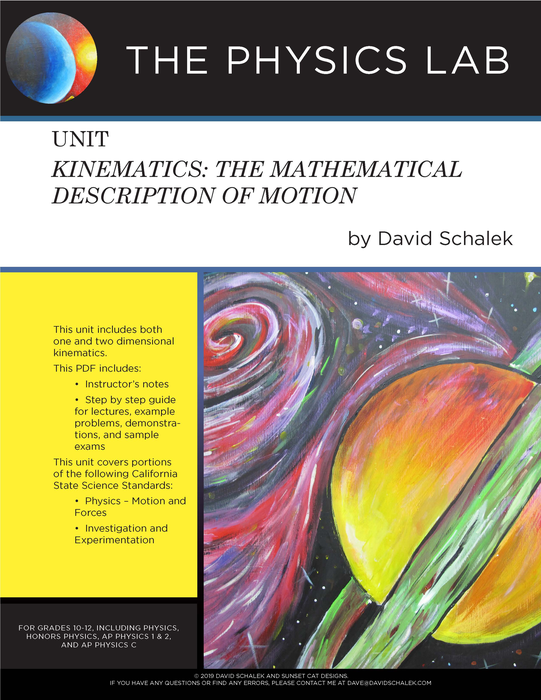 High School Physics - Unit: Kinematics