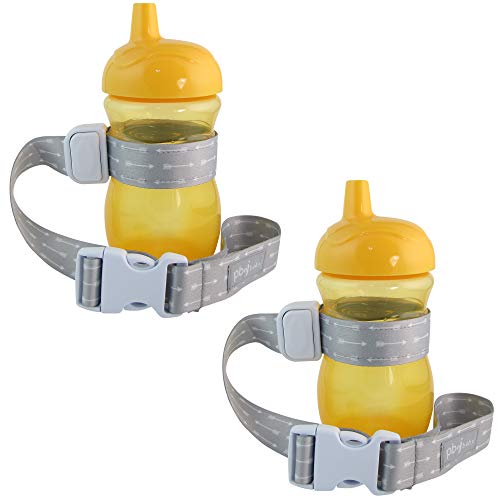 PBnJ Baby SippyPal Sippy Cup Holder Strap Leash Tether (Arrow Gray 2-Pack)