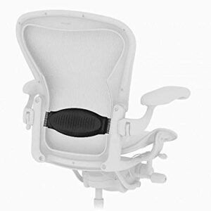 FoamOn Lumbar Support Pad - Size B: Medium - Replacement Parts Compatible with Herman Miller Classic Aeron Chair - Black Ergonomic Pillow for Lower Back Pain Comfort, Proper Sitting Posture, Alignment