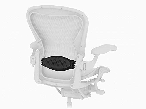 FoamOn Lumbar Support Pad - Size B: Medium - Replacement Parts Compatible with Herman Miller Classic Aeron Chair - Black Ergonomic Pillow for Lower Back Pain Comfort, Proper Sitting Posture, Alignment