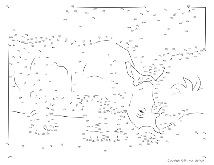 Rhinoceros Extreme Dot-to-Dot / Connect the Dots PDF