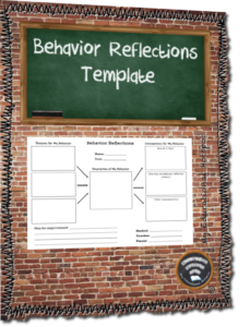 behavior reflections template