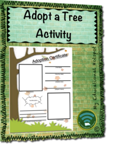 adopt a tree activity template & directions