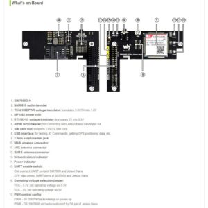 waveshare SIM7600G-H 4G/3G/2G/GNSS Expansion Board for Jetson Nano Supports LTE CAT4 up to 150Mbps Global Applicable for GPS, BeiDou, Glonass, LBS Base Station Positioning