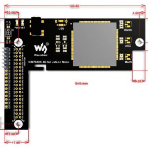 waveshare SIM7600G-H 4G/3G/2G/GNSS Expansion Board for Jetson Nano Supports LTE CAT4 up to 150Mbps Global Applicable for GPS, BeiDou, Glonass, LBS Base Station Positioning