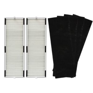 pureburg replacement hepa filter set 2+4 compatible with livepure lp-hf250 lp-pf600 fits livepure lp250th/lp260th sierra seriesl/digital tall tower air purifier