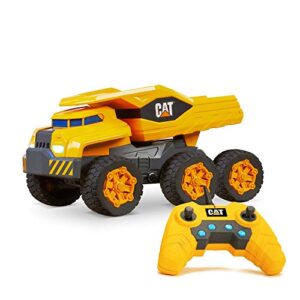 cat construction toys cat construction massive mover dump truck – remote control truck, rc truck - speed up to 12 mph, 6 wheel suspension, heavy load climbing mode – for ages 8+