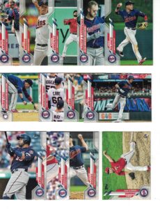 minnesota twins/complete 2020 topps twins baseball team set! (28 cards series 1 and 2) plus 2019, 2018 and 2017 topps twins team sets series 1 and 2!