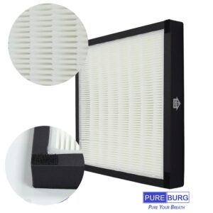 PUREBURG WK01234QPC True HEPA Filter Set Compatible with Oreck WK01234QPC Fits WK10002QPC and Plus Pet WK10052QPC Air Purifiers,H13 Activated carbon Pre-Filter Air Clean,2-Pack