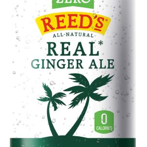 Reed's Zero Sugar Real Ginger Ale, All-Natural Classic Ginger Ale Made with Real Ginger (8pk,12oz can)