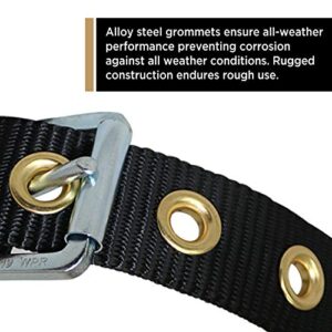 AFP Tongue Buckle Body Belt, Heavy-Duty Tool Belt for Pouches, Work Belt, PPE for Safety Harness, Work Positioning, Construction, Fall-Protection, Carpenters (OSHA/ANSI rated) 1.75’’W, Black (Large)