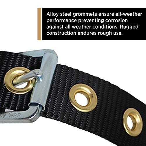 AFP Tongue Buckle Body Belt, Heavy-Duty Tool Belt for Pouches, Work Belt, PPE for Safety Harness, Work Positioning, Construction, Fall-Protection, Carpenters (OSHA/ANSI rated) 1.75’’W, Black (Large)