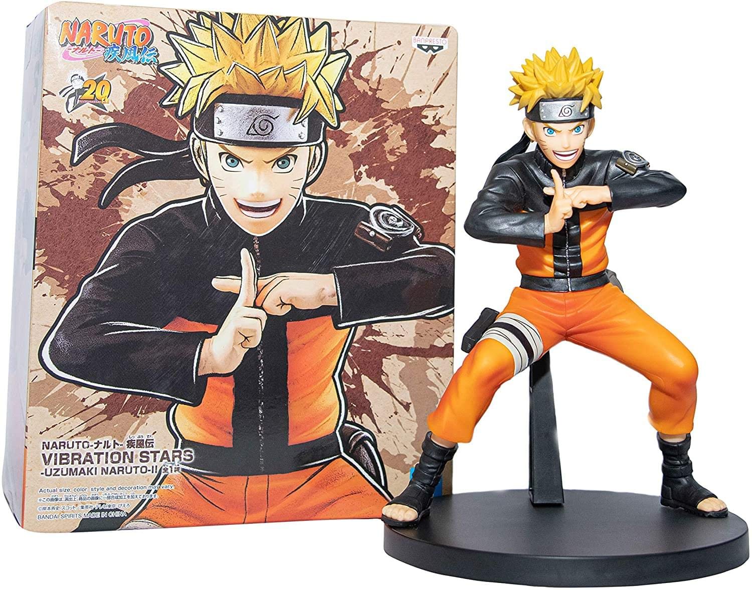 Banpresto Naruto Shippuden Vibration Stars Uzumaki Naruto II Figure, Multiple Colors