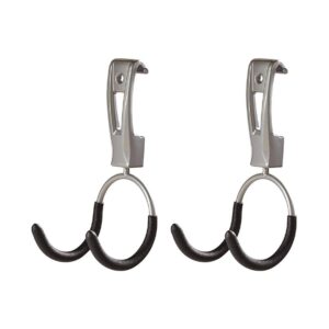 rubbermaid universal metallic fasttrack hanging garage hook organizers (2 pack)