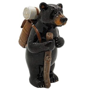 pacific giftware animal world black bear hiking resin figurine home decor