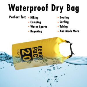 CALPALMY (2-Pack 2-in-1 Sand Anchor for Small Boats, Power Watercrafts, Canoes and Kayaks | Waterproof Dry Bag for Hiking, Camping, Water Sports, Kayaking, Boating, Surfing and Tubing