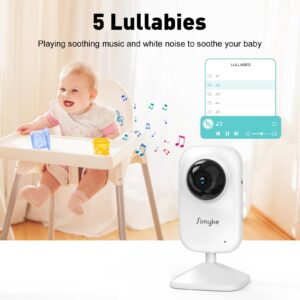 Simyke Video Baby Monitor with 2 Cameras and Audio 3.5" LCD Digital Display with 2 Way Talk,Infrared Night Vision,2X Zoomin Temperature Detect VOX Auto Lullaby Baby Monitoring