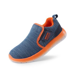 dream pairs boys athletic sports sneakers slip on tennis running shoes navy orange size 13 little kid luca