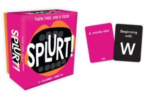 gamewright - splurt! - portable party card game - think fast. say it first!,pink