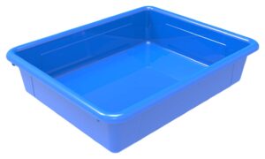 storex storage tray, letter size, 10 x 13 x 3 inches, blue