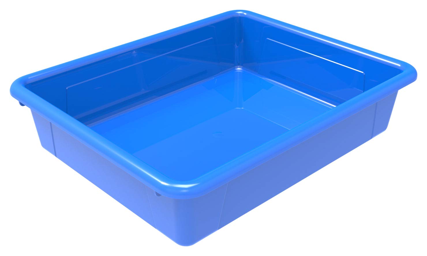 Storex Storage Tray, Letter Size, 10 x 13 x 3 Inches, Blue