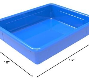 Storex Storage Tray, Letter Size, 10 x 13 x 3 Inches, Blue