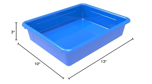 Storex Storage Tray, Letter Size, 10 x 13 x 3 Inches, Blue