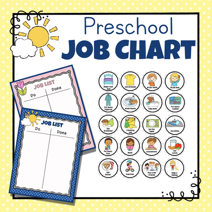 Printable Preschool Job Charts