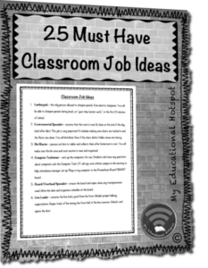 25 must have classroom job ideas (with descriptions)