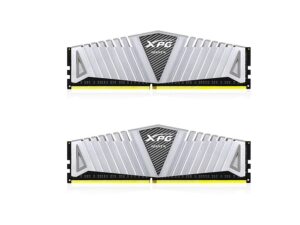 xpg z1 ddr4 3200mhz (pc4 25600) 32gb (2x16gb) cl16-20-20 288-pin memory modules kit, silver (ax4u3200716g16a-dsz1)