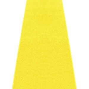 Event Carpet Aisle Runner - Quality Plush Pile Rug with Backing, Binding in Various Sizes (3 X 30 ft, Yellow)