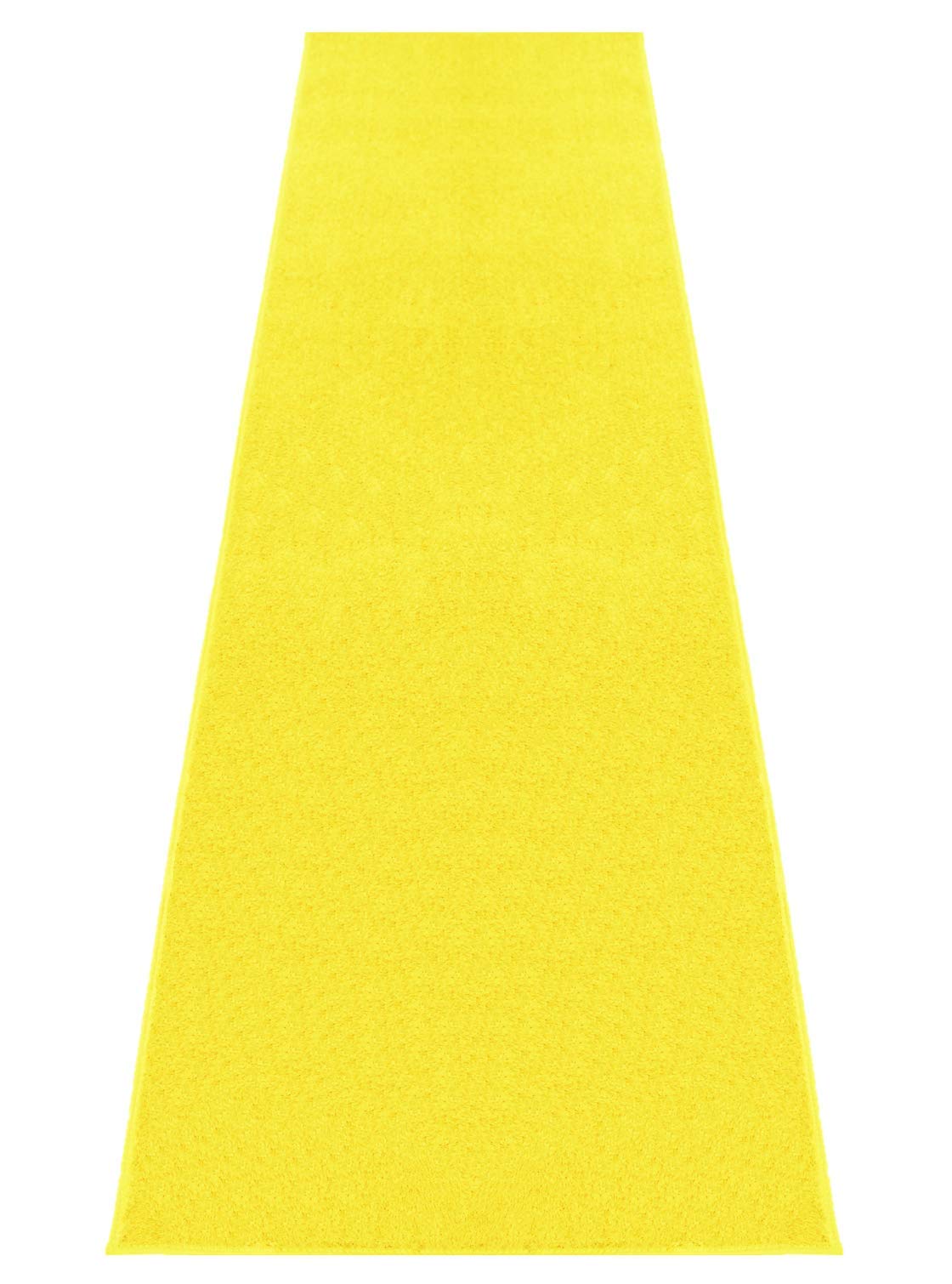 Event Carpet Aisle Runner - Quality Plush Pile Rug with Backing, Binding in Various Sizes (3 X 30 ft, Yellow)