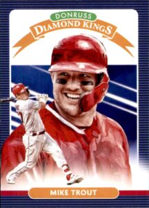 2020 donruss diamond kings #9 mike trout los angeles angels baseball card