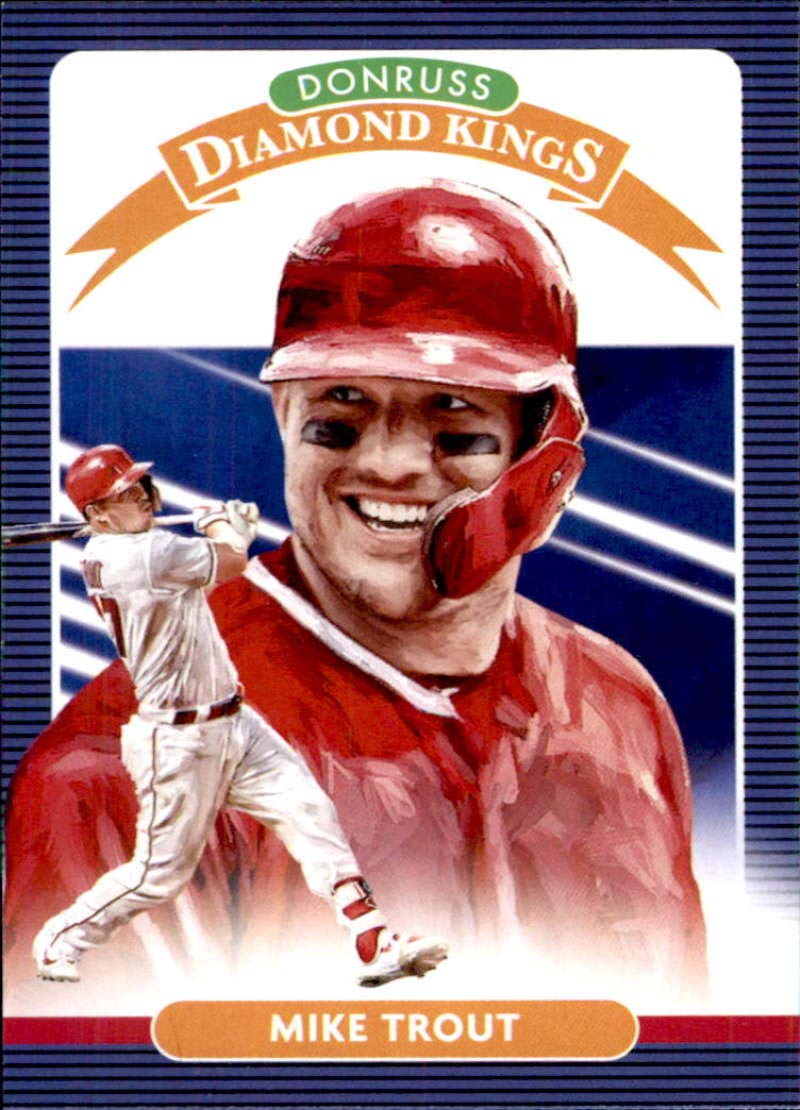 2020 Donruss Diamond Kings #9 Mike Trout Los Angeles Angels Baseball Card