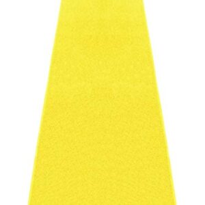 Event Carpet Aisle Runner - Quality Plush Pile Rug with Backing, Binding in Various Sizes (3 X 40 ft, Yellow)