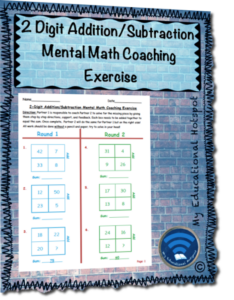 2 digit by 1 digit multiplication step by step worksheet (w/ practice template)