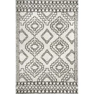 nuLOOM Lacey Moroccan Geometric Shag Area Rug, 8x10, Off-white