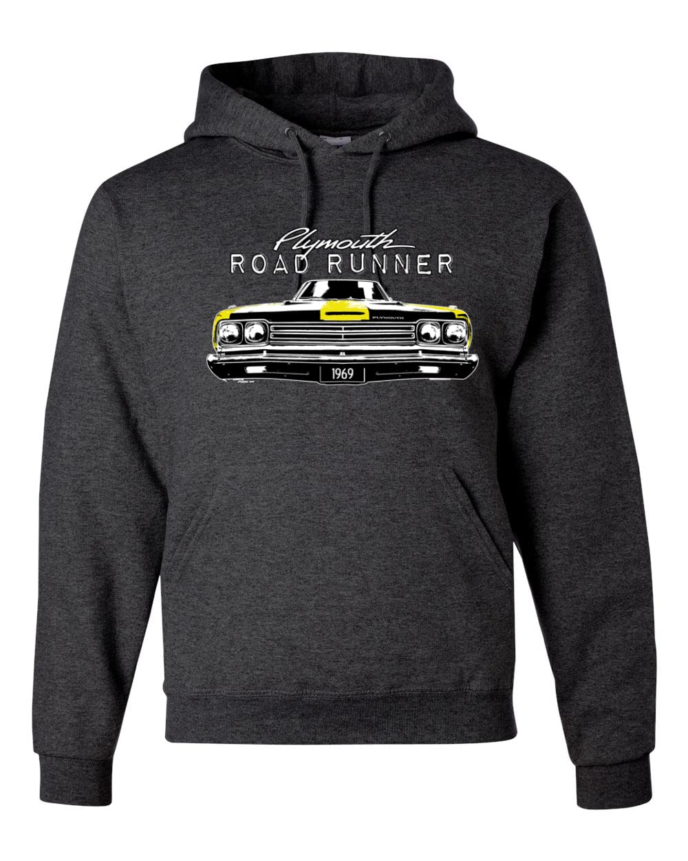 Wild Bobby 1971 Hot Rod Racing Cars and Trucks Unisex Graphic Hoodie Sweatshirt, Heather Black, X-Large