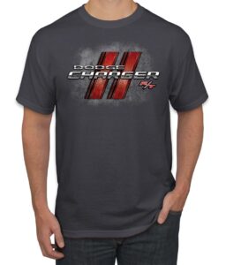 dodge charger r/t classic retro racing logo emblem cars and trucks men's graphic t-shirt, charcoal, xx-large